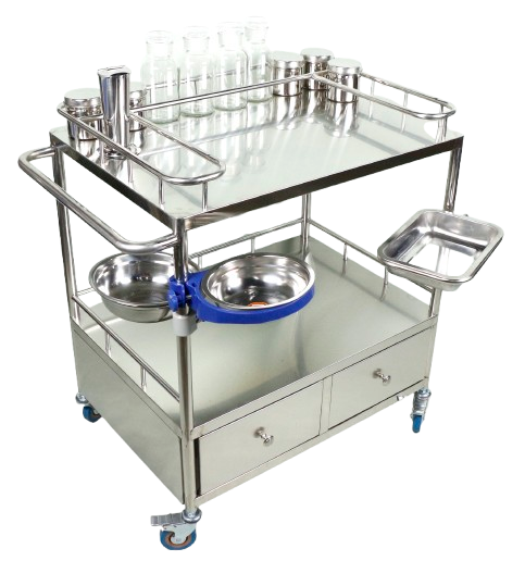 Stainless Dressing Cart – Golden Horse Medical Supplies