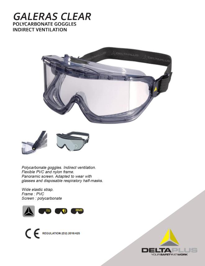Delta Plus Galeras Goggles – Golden Horse Medical Supplies