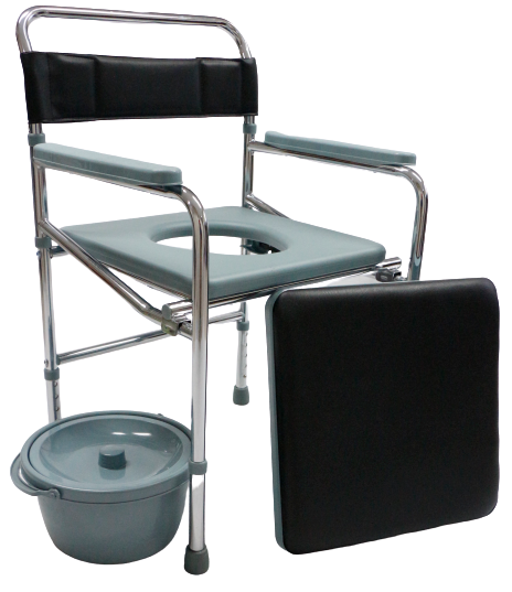 896 Folding Commode Chair with Upholstery Cover – Golden Horse Medical ...